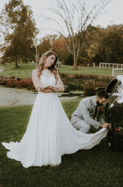 Kelli and Treavor's beautiful fall wedding ~ 10-25-21 – normansbridal